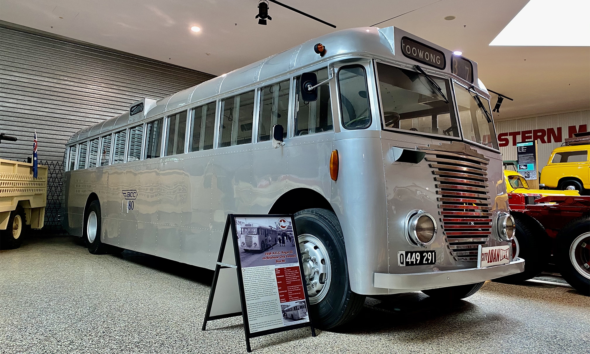 Restored Bus 80 now at museum – Queensland Omnibus & Coach Society Inc.